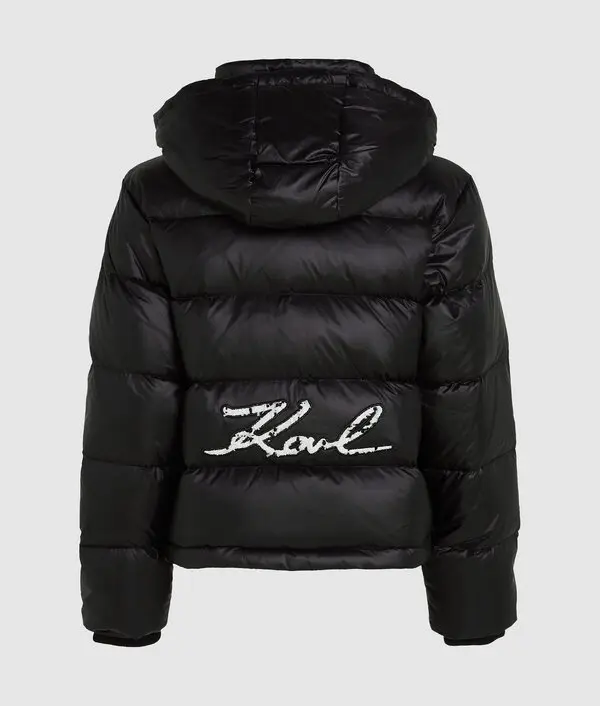 Karl Lagerfeld Signature Color-block Puffer Jacket