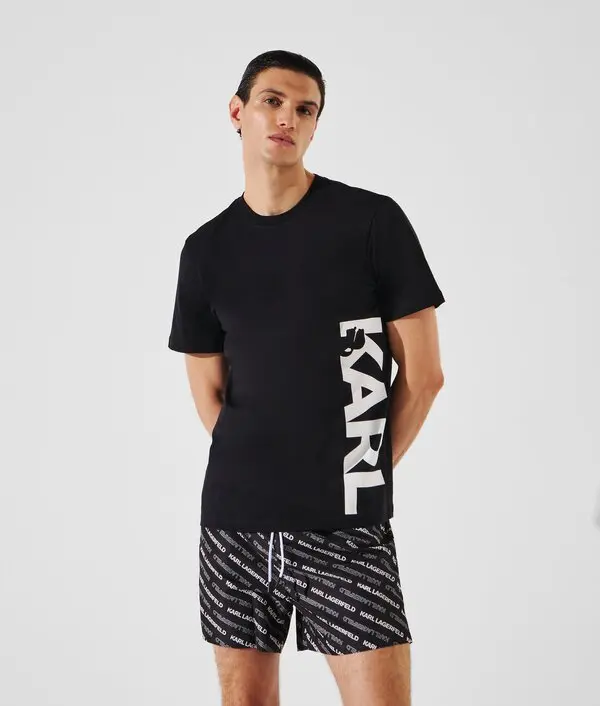 Karl Lagerfeld Logo Beach T-shirt - Black