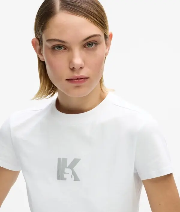 KL JEANS Slim Fit K Logo T-shirt - White