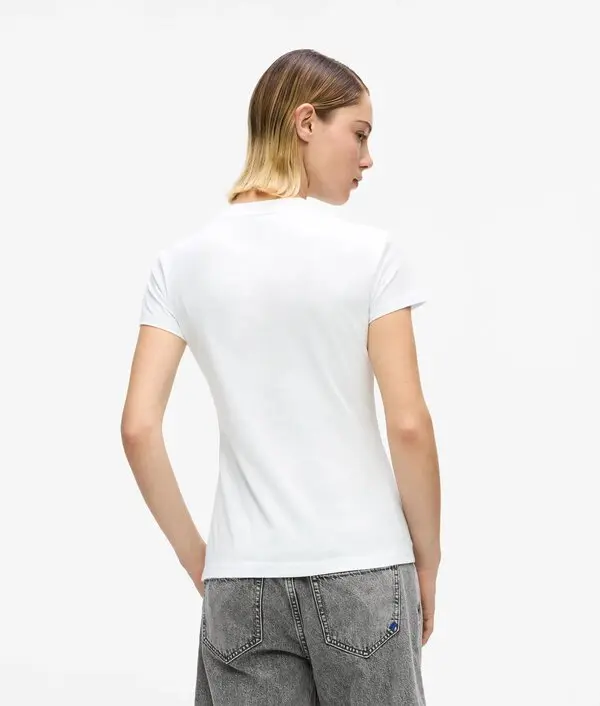 KL JEANS Slim Fit K Logo T-shirt - White