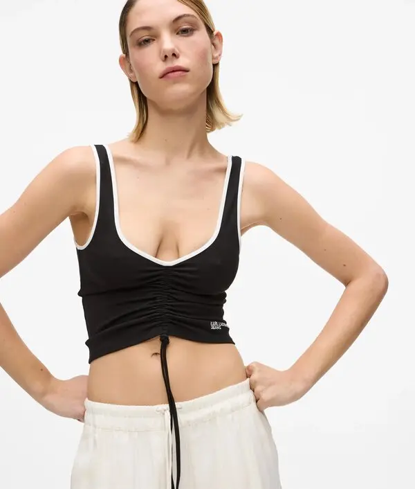 Karl Lagerfeld Cropped Tank Top
