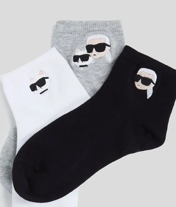 Karl Lagerfeld Ikon Short Socks 3-pack