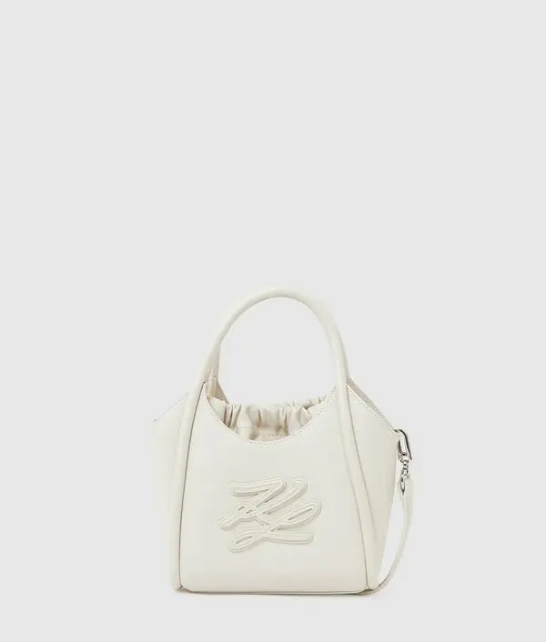 Karl Lagerfeld K/autograph Patch Mini Tote Bag - Off White