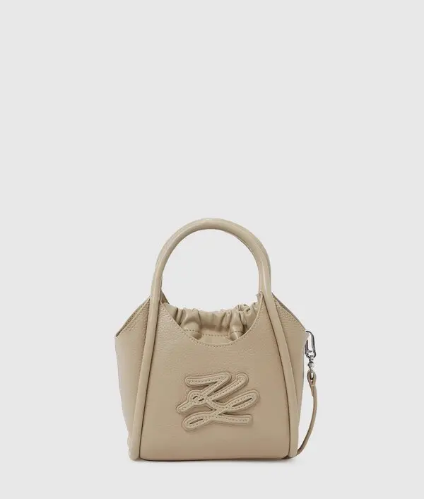Karl Lagerfeld K/autograph Patch Mini Tote Bag - Safari