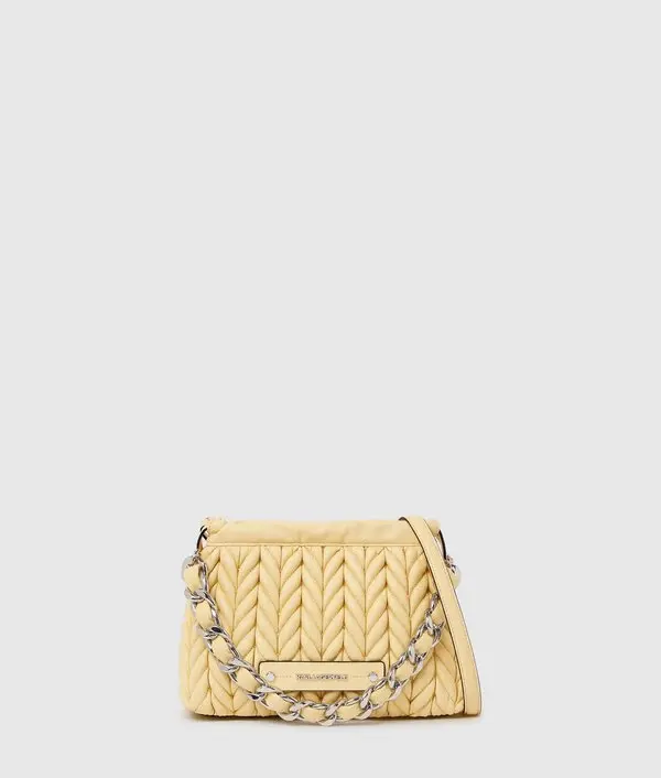 Karl Lagerfeld K/weave Chain Crossbody Bag - Sunlight