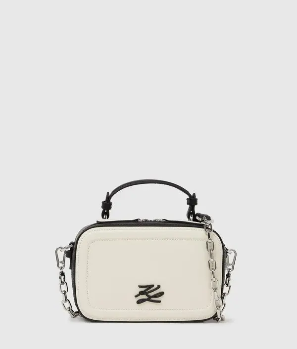 Karl Lagerfeld K/autograph Color-block Square Bag - Black/white