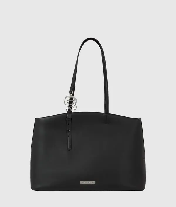Karl Lagerfeld Ikon Smooth Large Tote Bag - Black