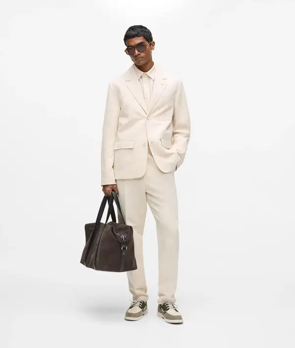Karl Lagerfeld Linen Blazer - Natural