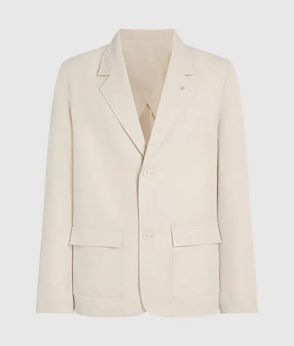 Karl Lagerfeld Linen Blazer - Natural
