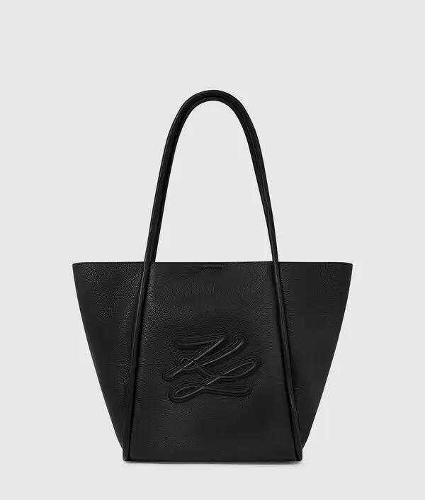 Karl Lagerfeld K/autograph Patch Medium Tote Bag - Black-nickel