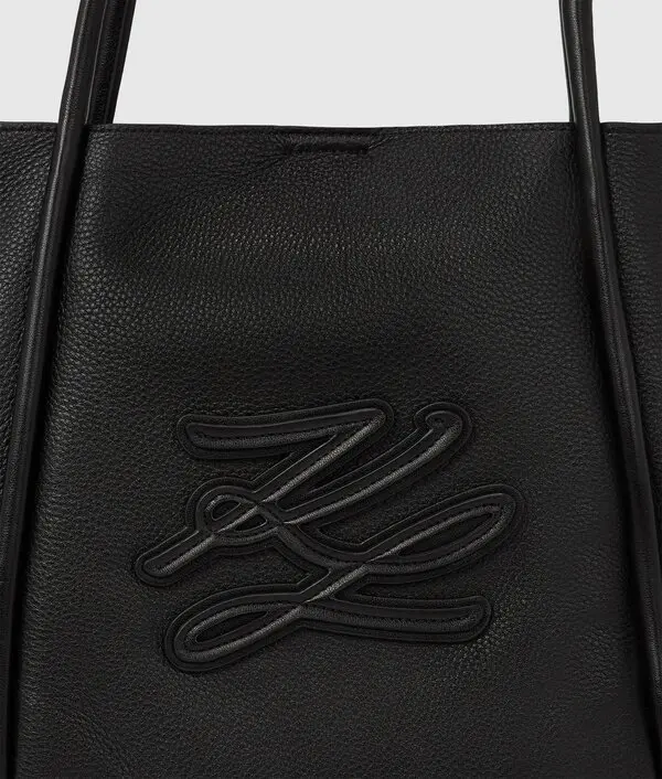 Karl Lagerfeld K/autograph Patch Medium Tote Bag - Black-nickel