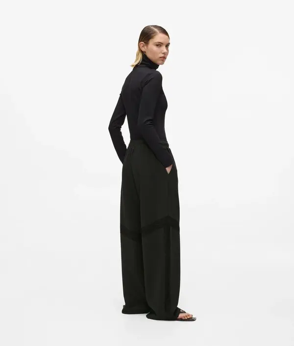 KL JEANS Lace Detail Relaxed Wide-leg Sweatpants