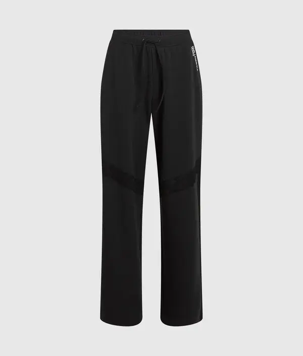 KL JEANS Lace Detail Relaxed Wide-leg Sweatpants
