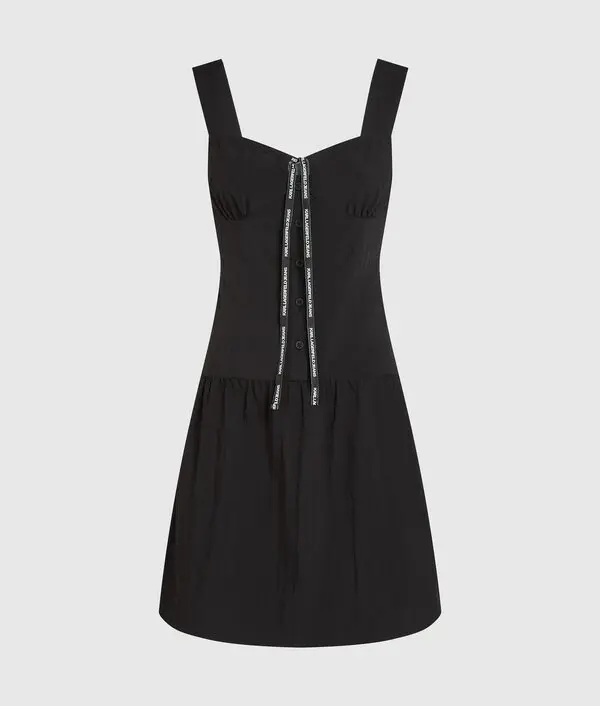 KL JEANS Jeans Viscose Blend Tie Detail Mini Dress