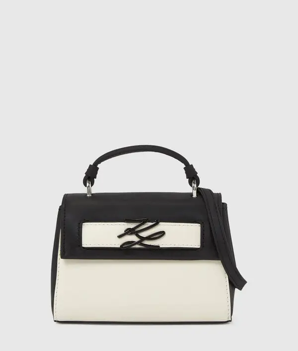 Karl Lagerfeld K/autograph Nano Color-block Bag - Black/white