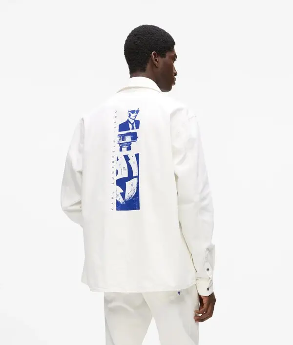 Karl Lagerfeld Graphic Karl Print Denim Overshirt