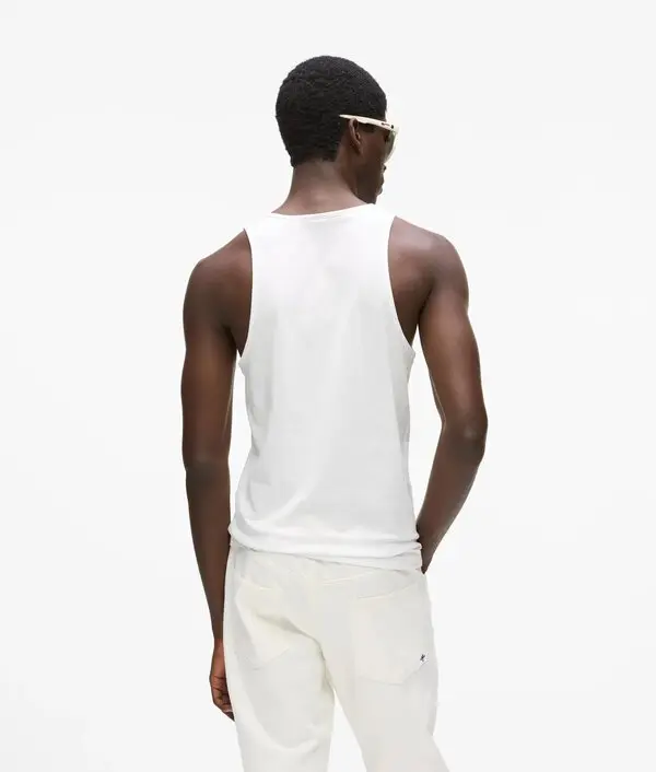 KL JEANS Jeans Logo Tank Top - White