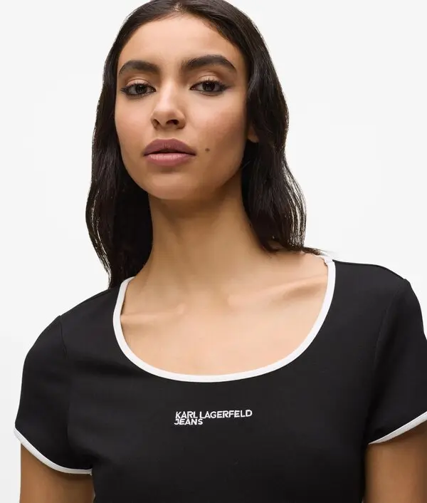 KL JEANS Jeans Fitted Mini Dress With Contrasting Piping
