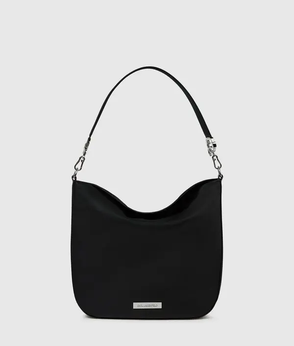 Karl Lagerfeld Ikon Smooth Hobo Bag - Black