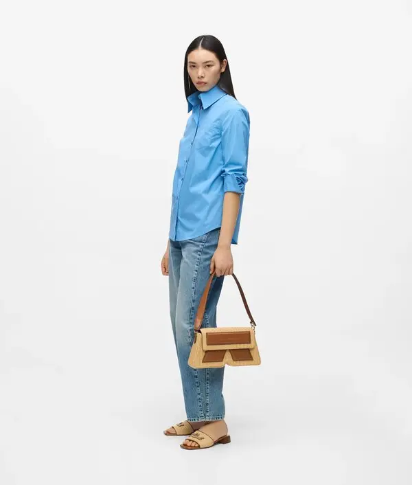 Karl Lagerfeld Ikon K Woven Shoulder Bag - Natural-tan