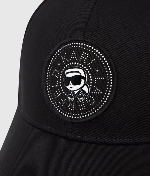 Karl Lagerfeld Ikon Circle Patch Baseball Cap