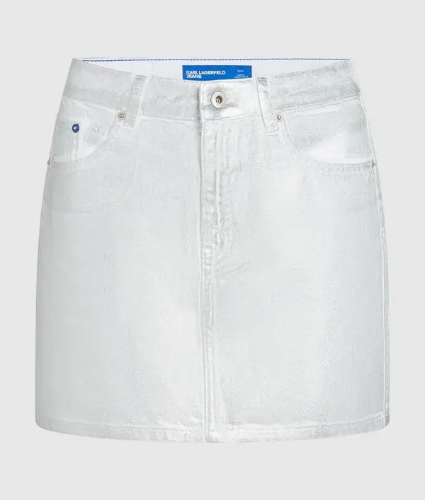 KL JEANS Jeans Metallic Coated Mini Skirt