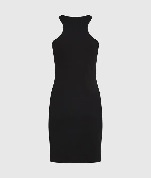 Karl Lagerfeld Ribbed Racer Mini Dress