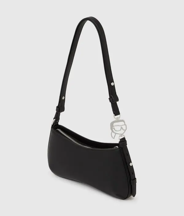 Karl Lagerfeld Ikon Smooth Mini Shoulder Bag - Black