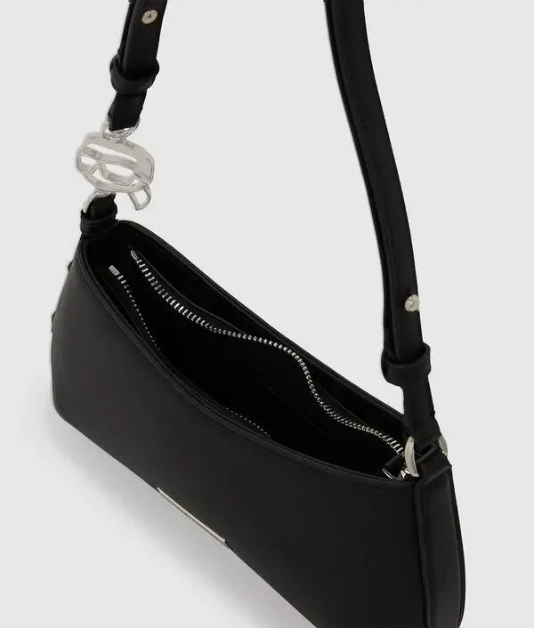 Karl Lagerfeld Ikon Smooth Mini Shoulder Bag - Black
