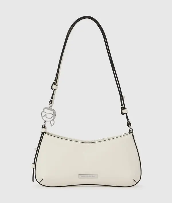 Karl Lagerfeld Ikon Smooth Mini Shoulder Bag - Off White