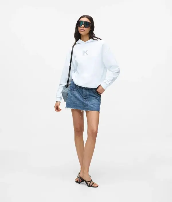 KL JEANS Jeans Regular Fit K Logo Hoodie - White