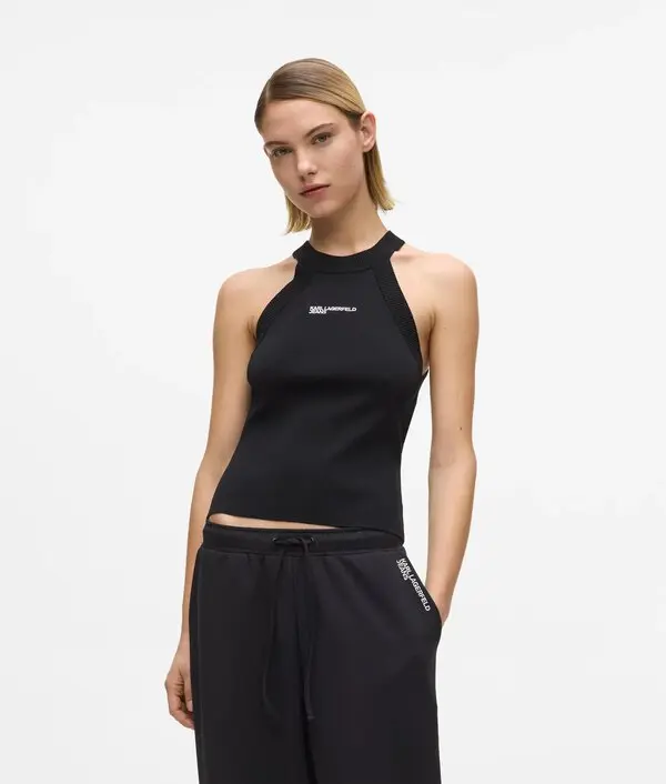 KL JEANS Jeans Knitted Racer Tank Top - Black