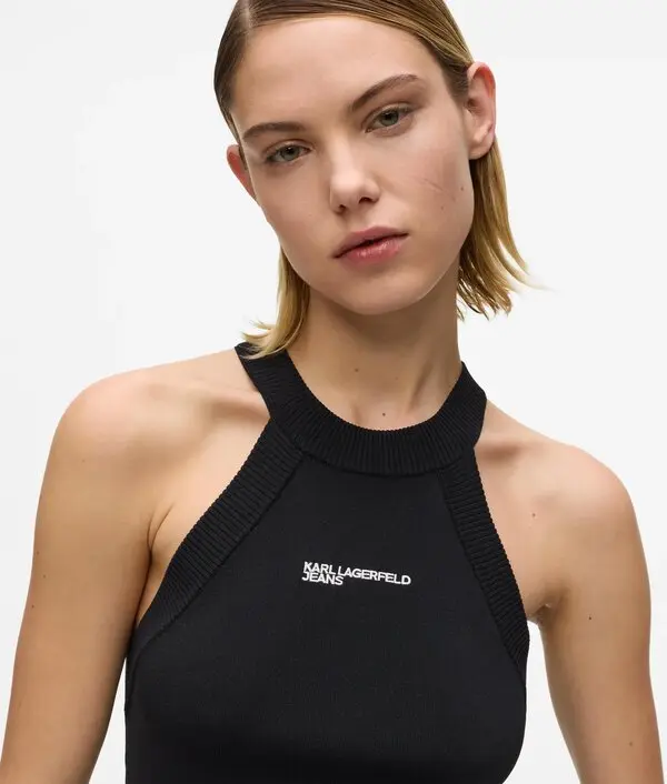 KL JEANS Jeans Ribbed Racer Tank Top - Black