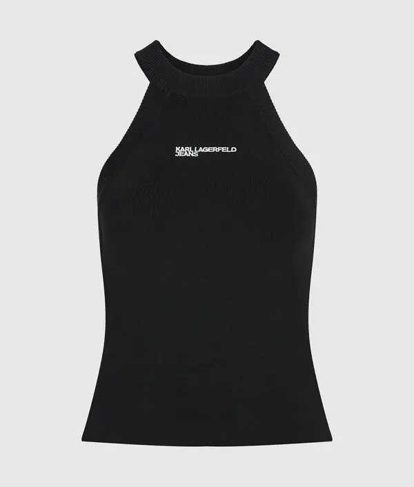 KL JEANS Jeans Ribbed Racer Tank Top - Black