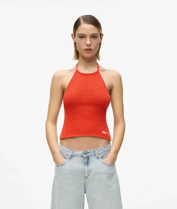 KL JEANS Jeans Knitted Halterneck Top - Grenadine