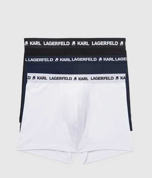 Karl Lagerfeld Logo Monochrome Trunks – 3-pack - Black/white/navy