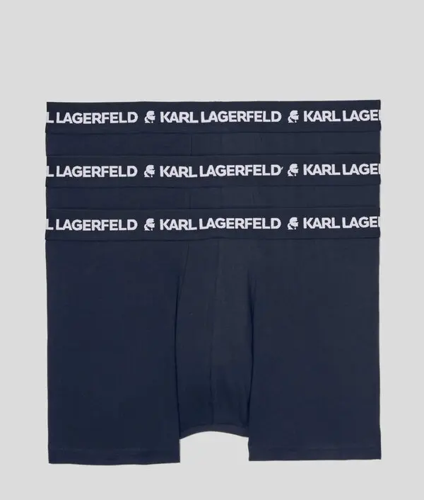Karl Lagerfeld Logo Monochrome Trunks – 3-pack - Navy