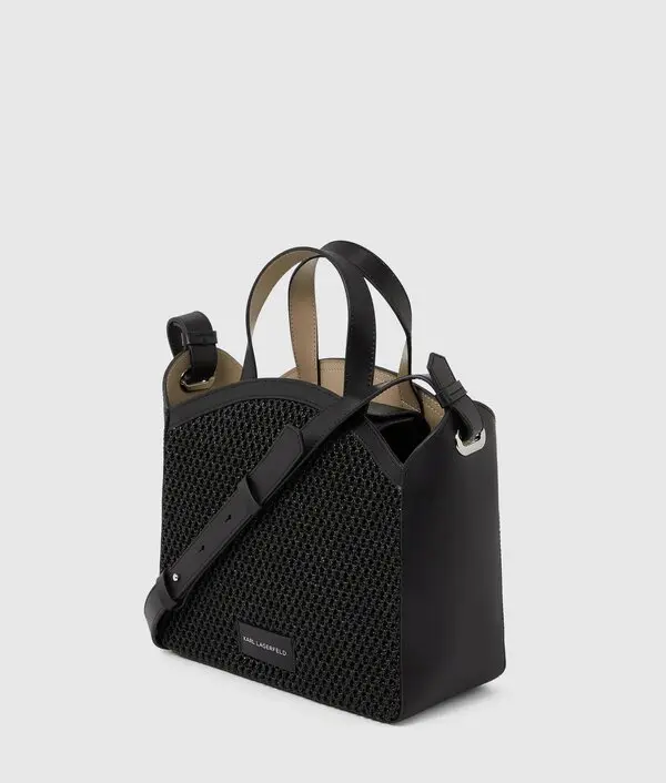 Karl Lagerfeld K/circle Small Mesh Tote Bag - Black