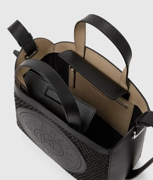 Karl Lagerfeld K/circle Small Mesh Tote Bag - Black