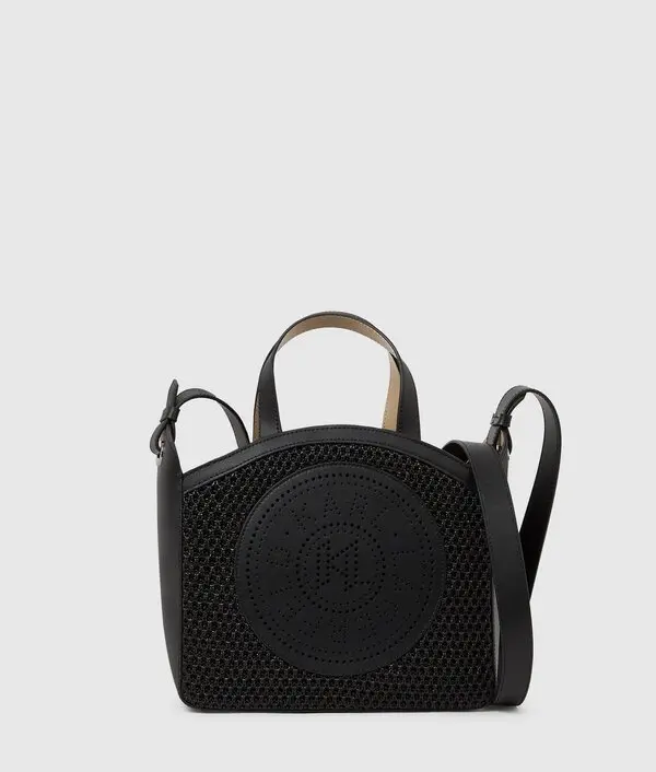 Karl Lagerfeld K/circle Small Mesh Tote Bag - Black