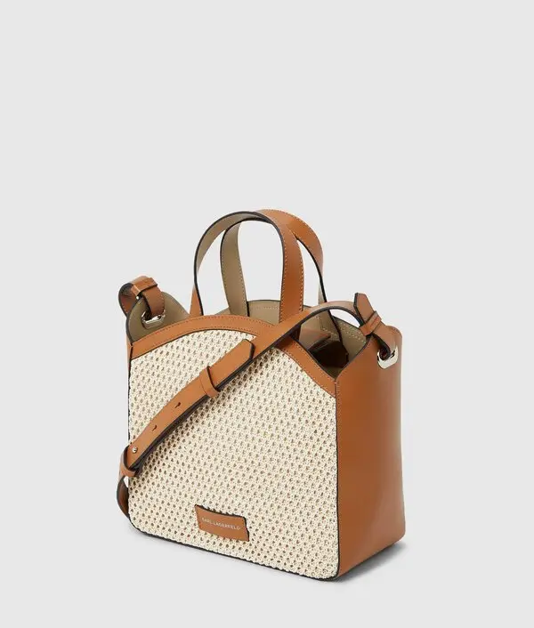 Karl Lagerfeld K/circle Small Mesh Tote Bag - Natural-tan