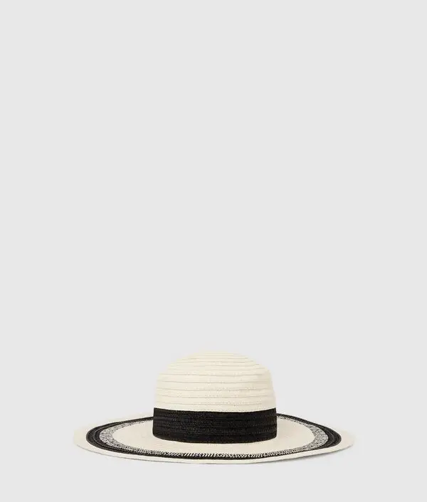 Karl Lagerfeld K/signature Stripe Logo Sun Hat