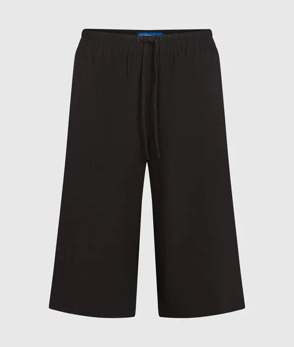 KL JEANS Jeans Linen Blend Bermuda Shorts - Black