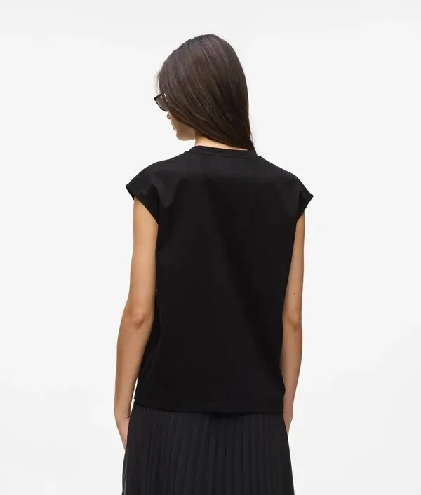 Karl Lagerfeld Signature Embroidery Tank Top - Black