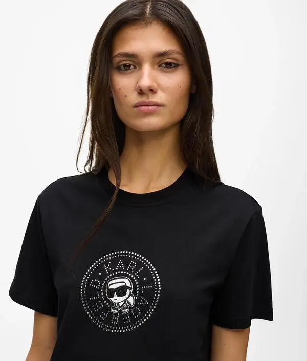 Karl Lagerfeld Ikon Logo T-shirt - Black