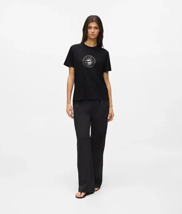 Karl Lagerfeld Ikon Logo T-shirt - Black