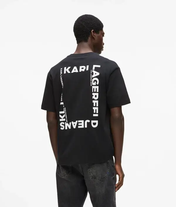 KL JEANS Frame Logo Regular T-shirt - Black