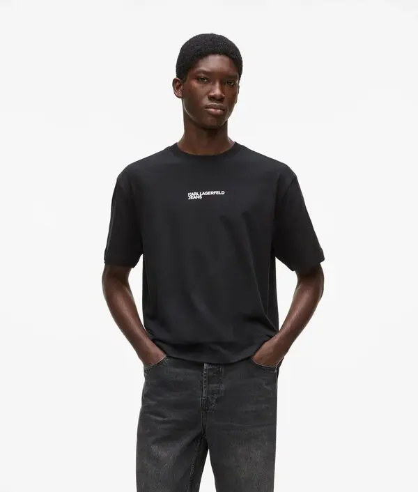 KL JEANS Frame Logo Regular T-shirt - Black