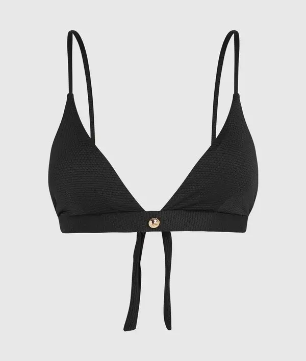 Karl Lagerfeld Gold Button Bikini Top