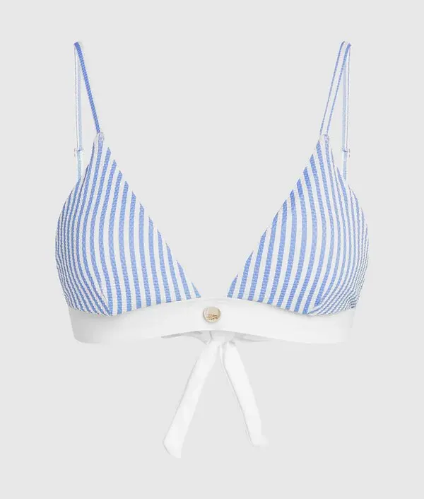 Karl Lagerfeld Gold Button Bikini Top